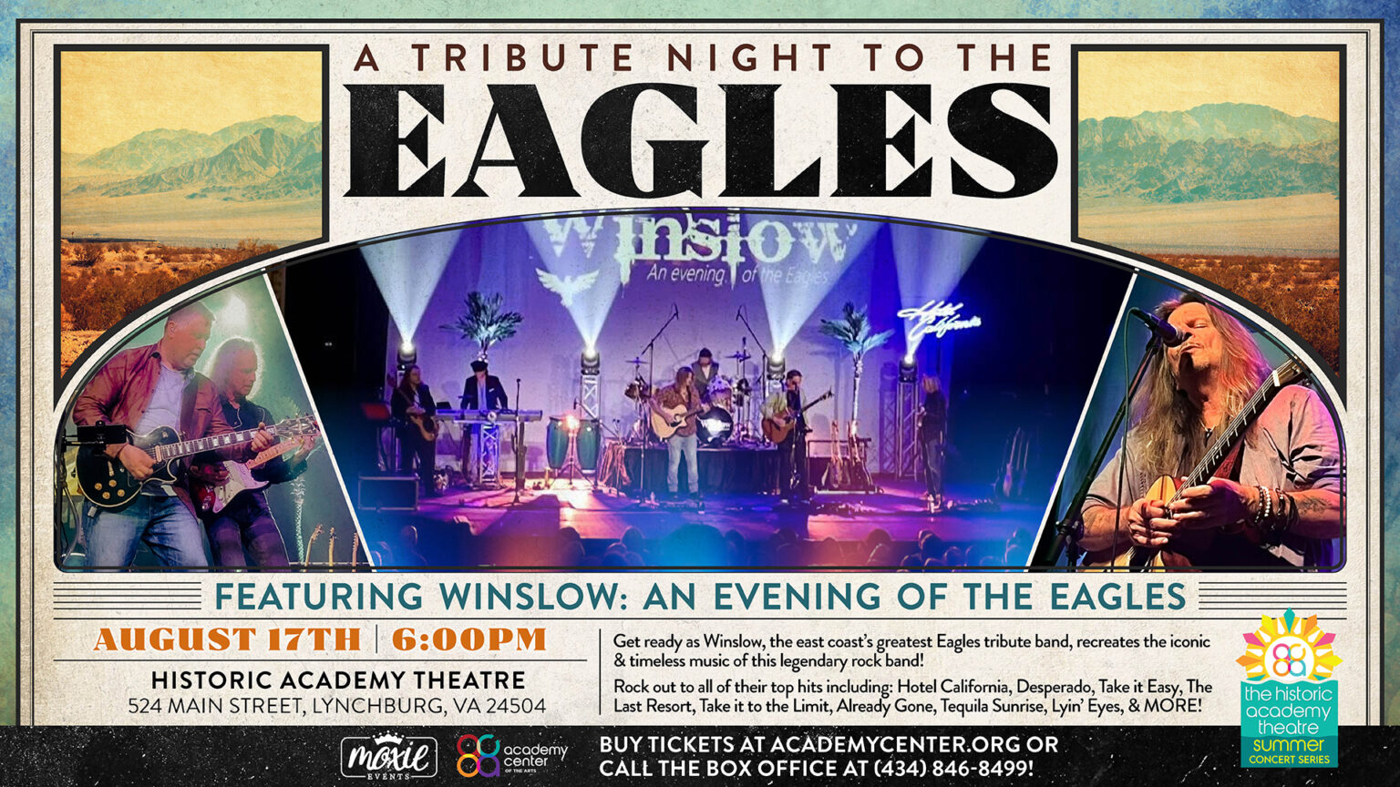 Moxie Presents: A Tribute Night to the Eagles - Academy Center of the Arts